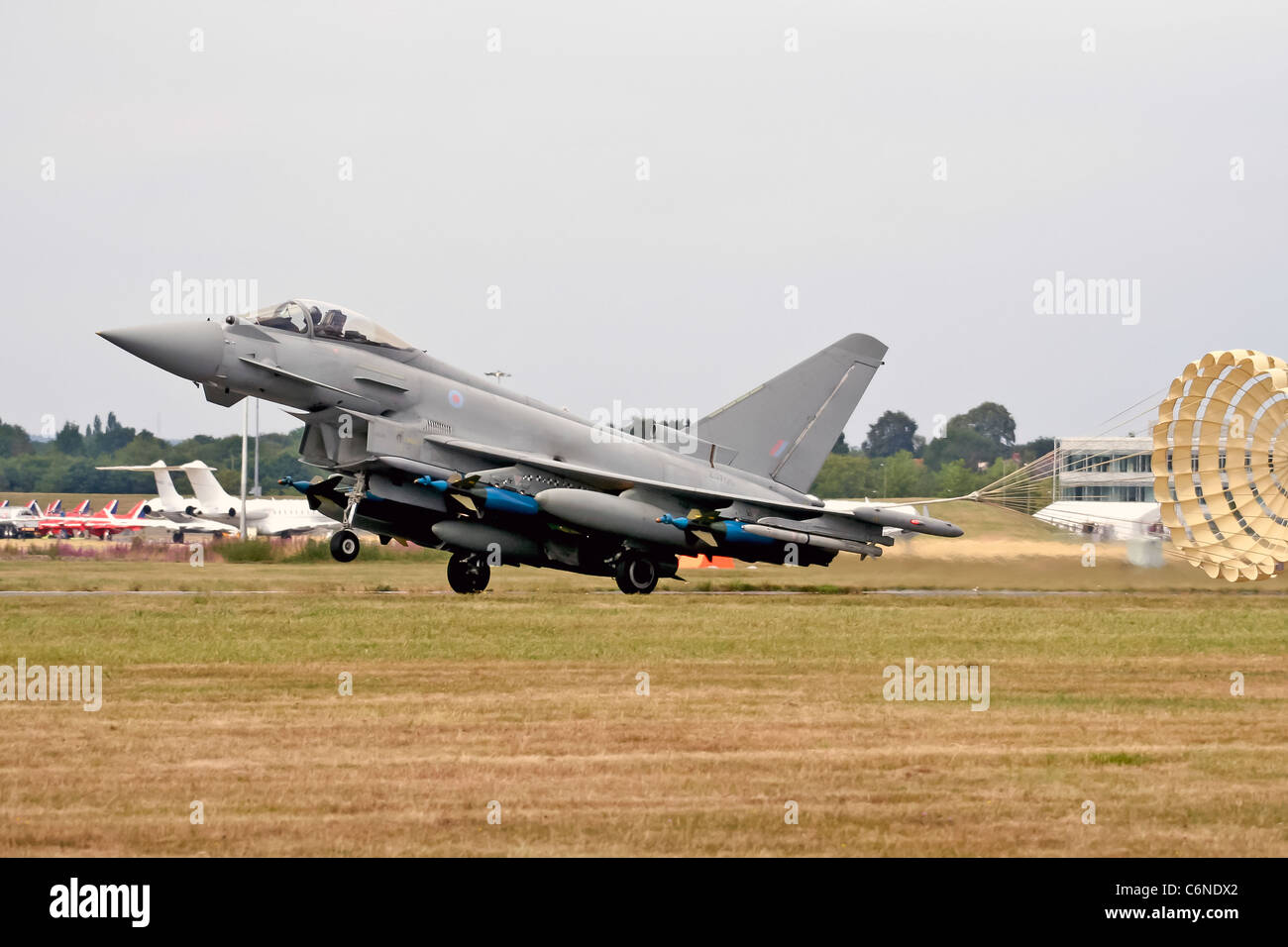 The BAE Systems Eurofighter Typhoon was on display at the Farnborough ...
