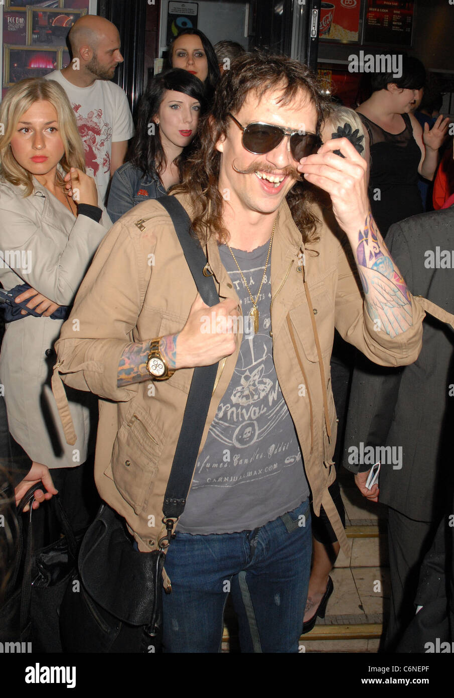 Justin Hawkins, at the Psychosis premiere shown at the Prince Charles ...