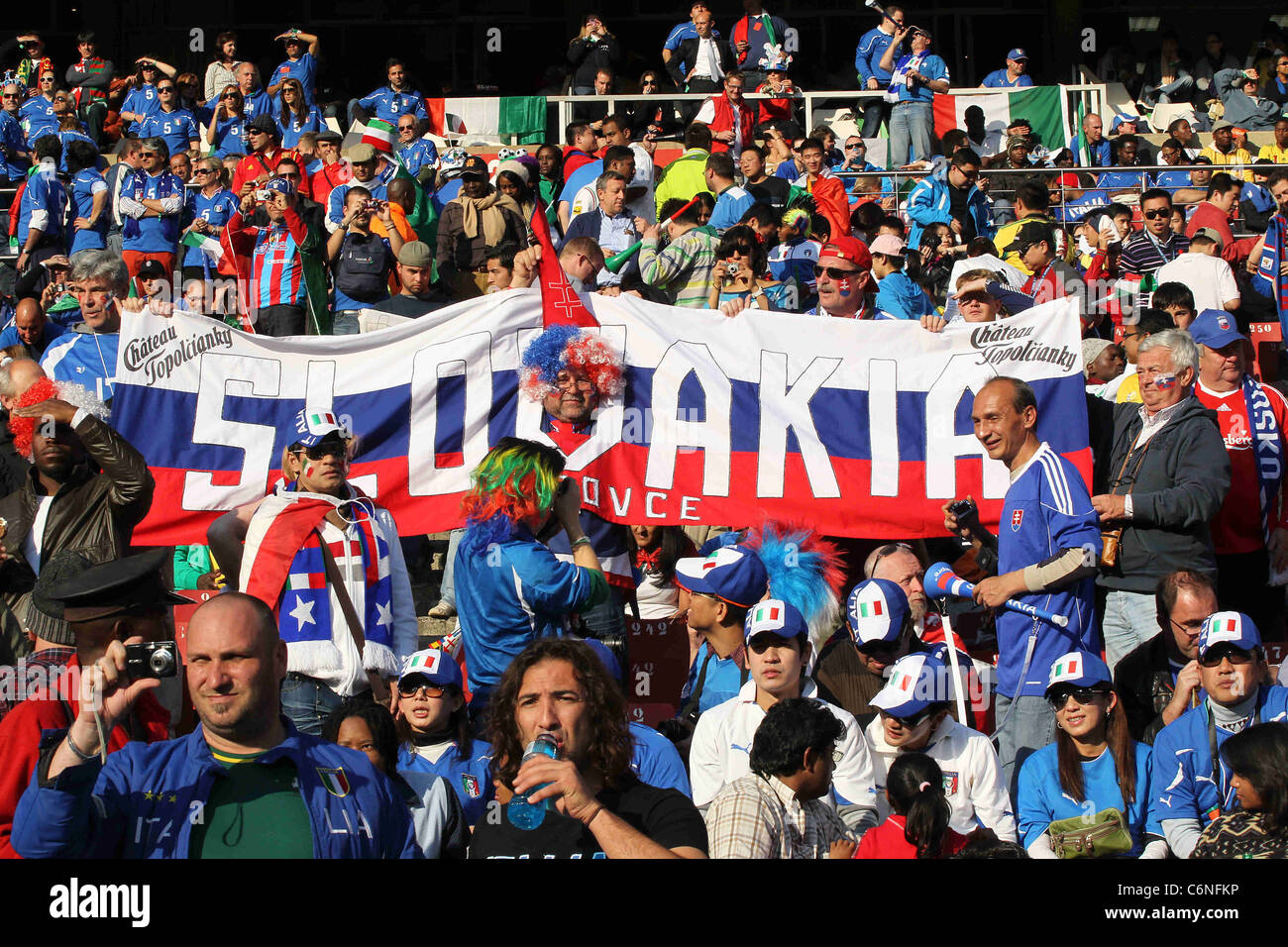 Slovakian fans. The World Cup holders Italy were sensationally dumped ...