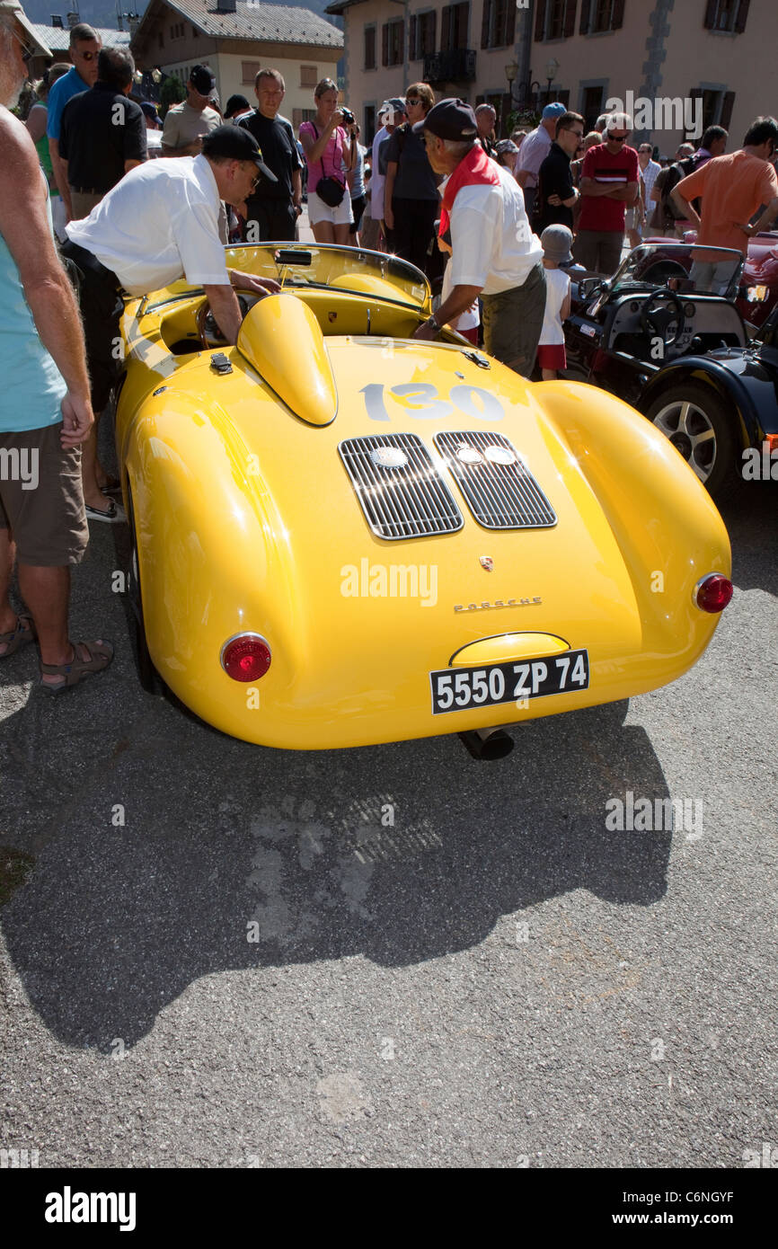 Classic cars gathering in Praz-sur-Arly on August 21st 2011 Stock Photo ...