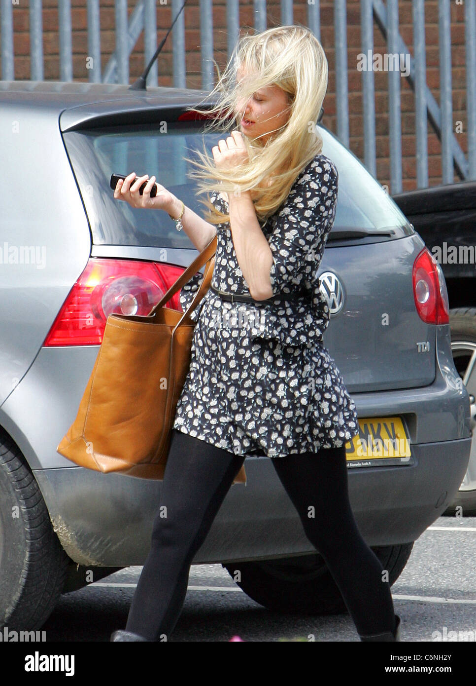 Sammy Winward appears a little wind-swept as she arrives at the ITV ...