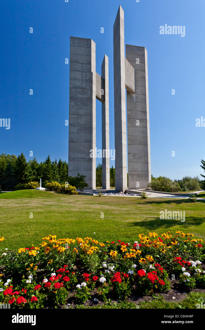 The Peace Tower at the International Peace Gardens park near Bottineau ...