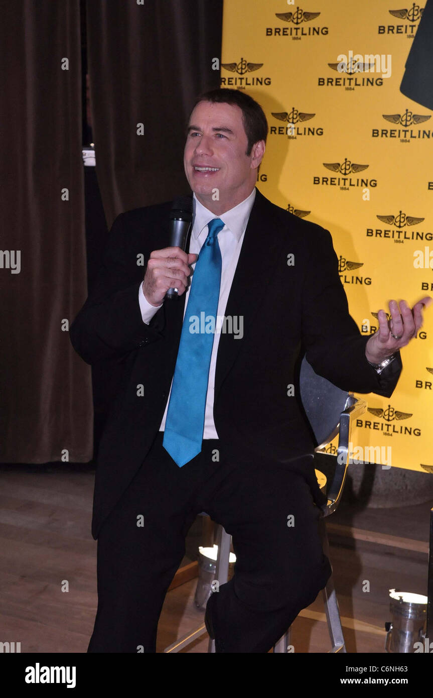 John Travolta at the launch of a new Breitling Watch a the Hotel Fasano ...