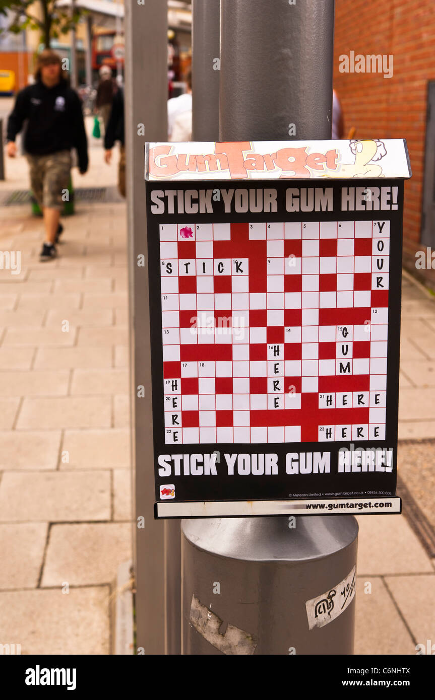 A Stick Your Gum Here gum target for chewing gum in Norwich , Norfolk ...