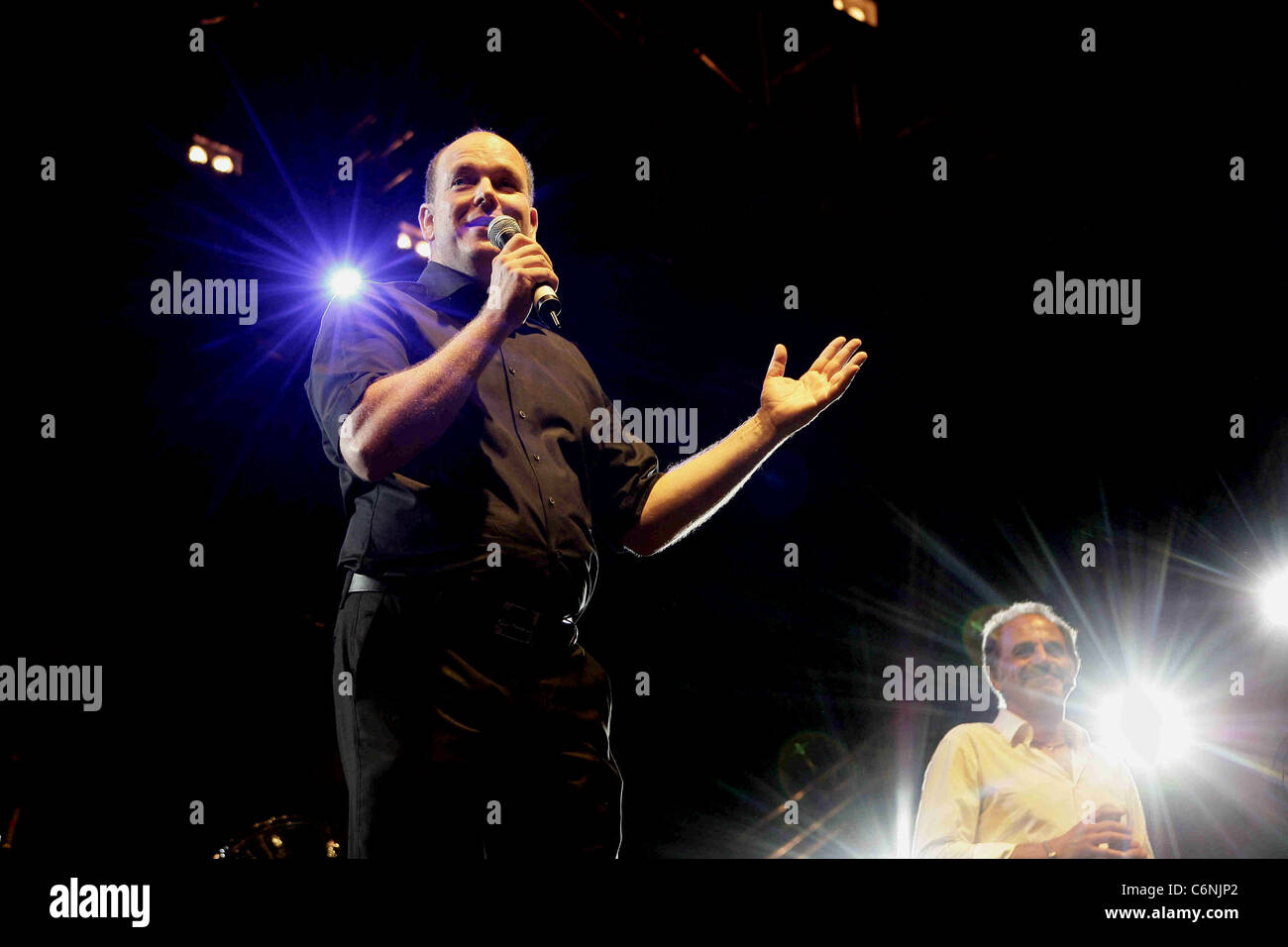 Prince Albert II of Monaco Monaco Music Live at the Place du Palais ...