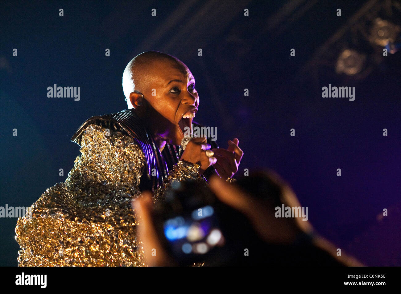 Skin, real name Deborah Dyer Skunk Anansie performing live in Moscow ...