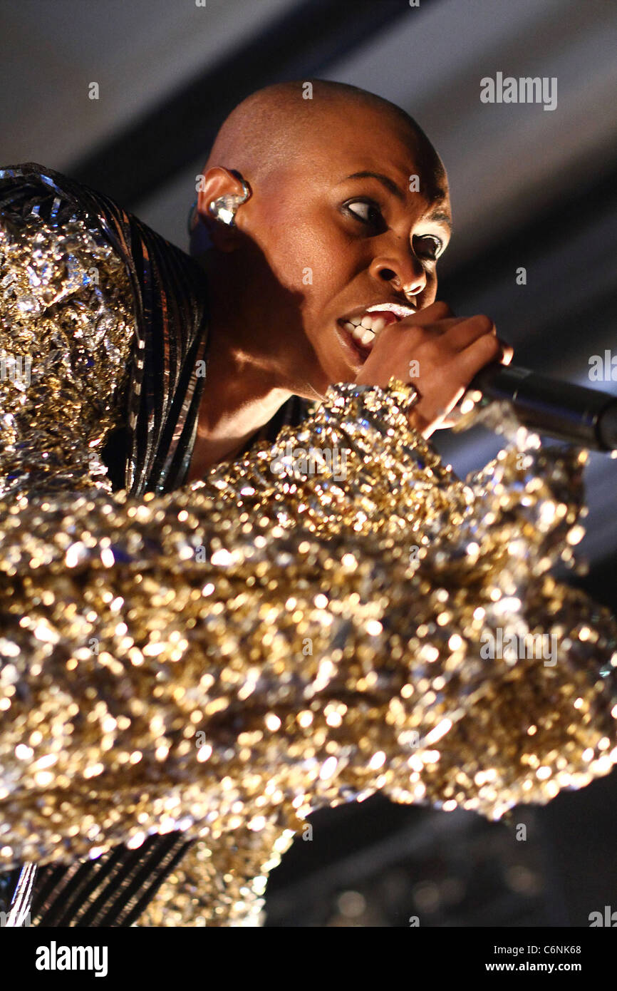 Skin, real name Deborah Dyer Skunk Anansie performing live in Moscow ...