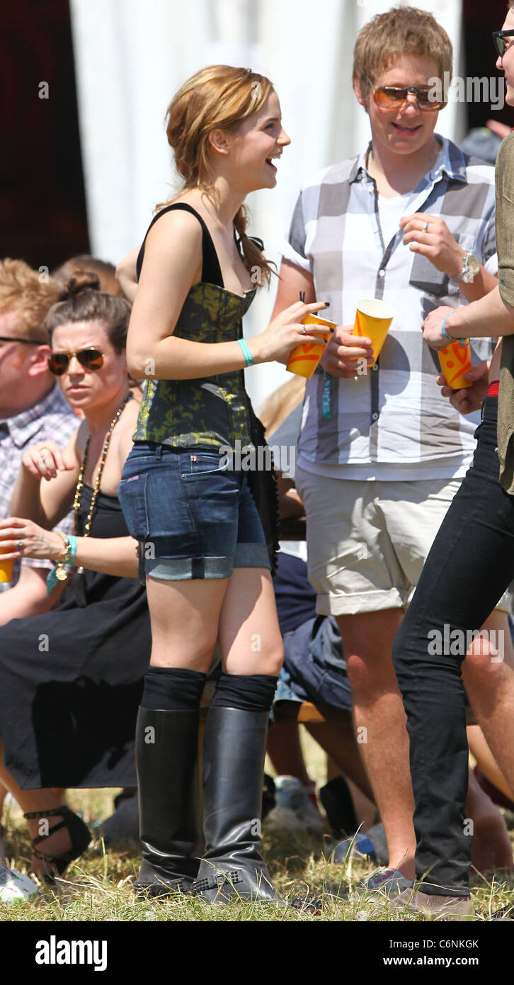 Emma Watson The 2010 Glastonbury Music Festival held at Worthy Farm in ...