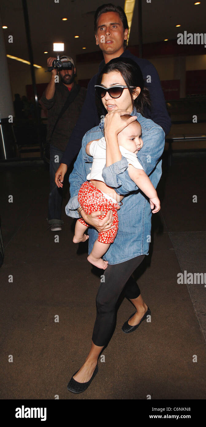 Kourtney Kardashian and Scott Disick with their son Mason Dash Disick ...
