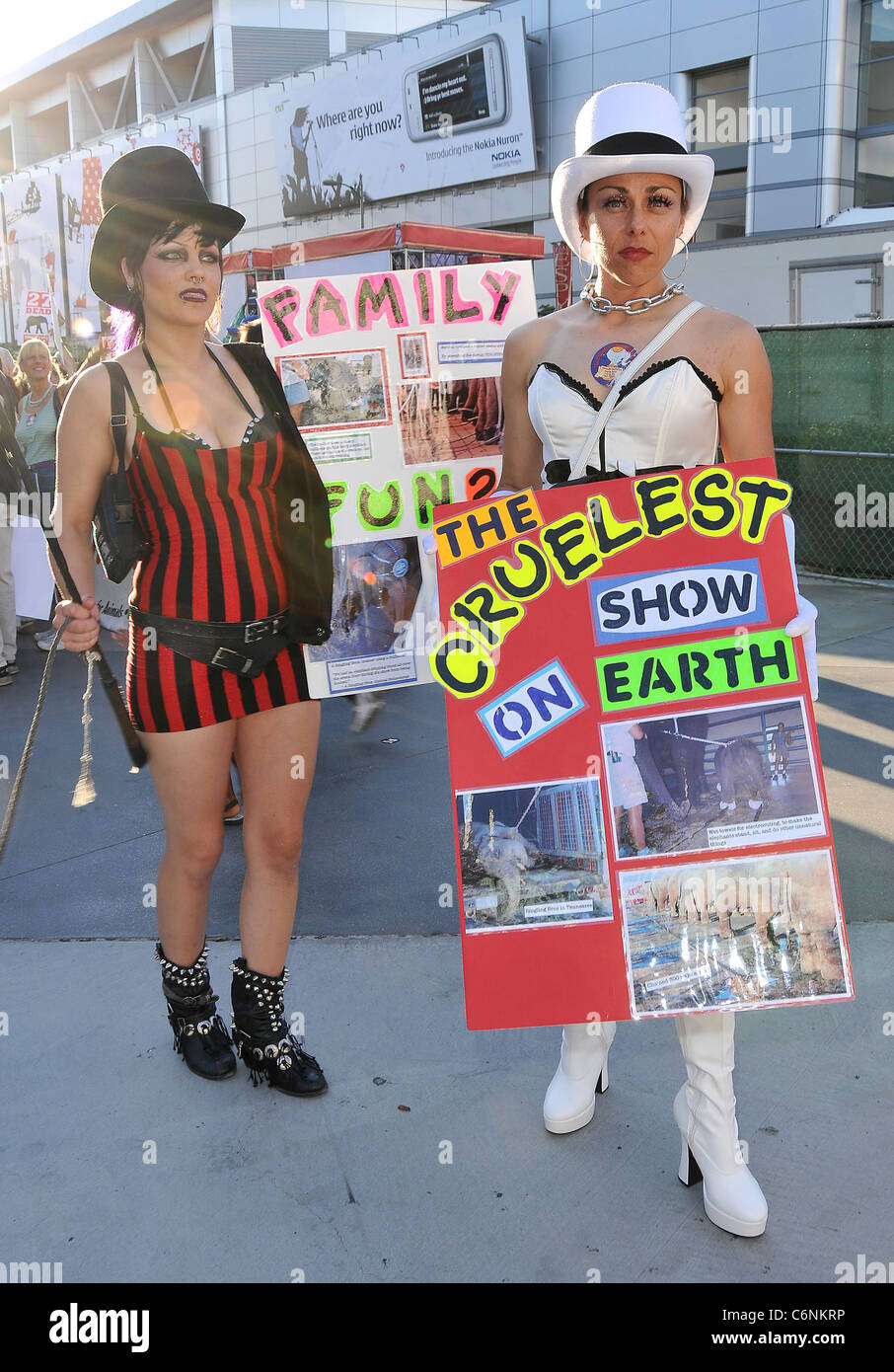 Atmosphere The PETA protest against Ringling Bros. Circus held at the ...