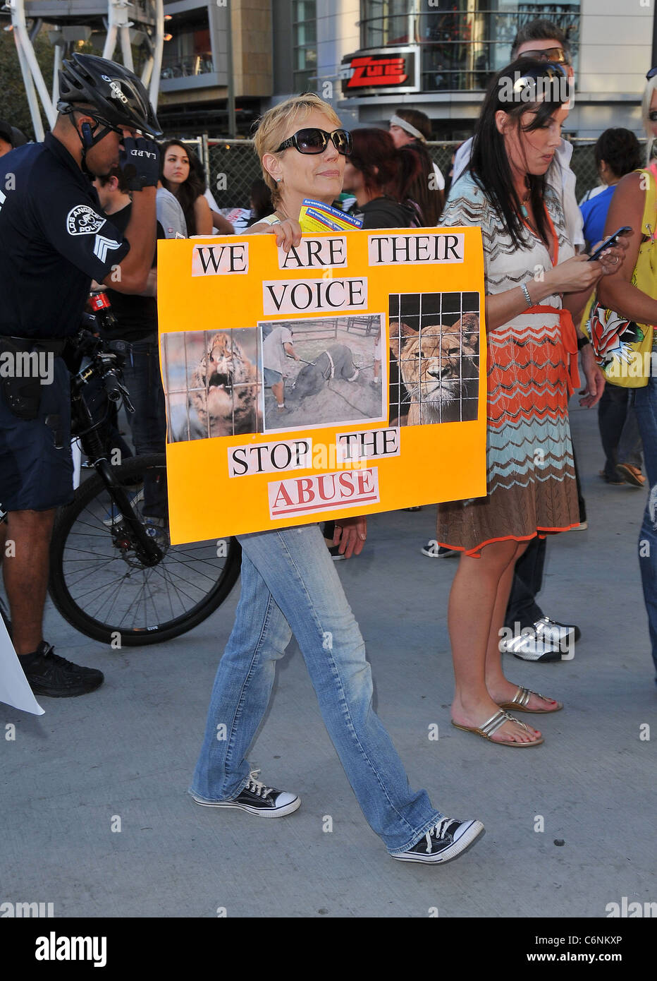 Atmosphere The PETA protest against Ringling Bros. Circus held at the ...