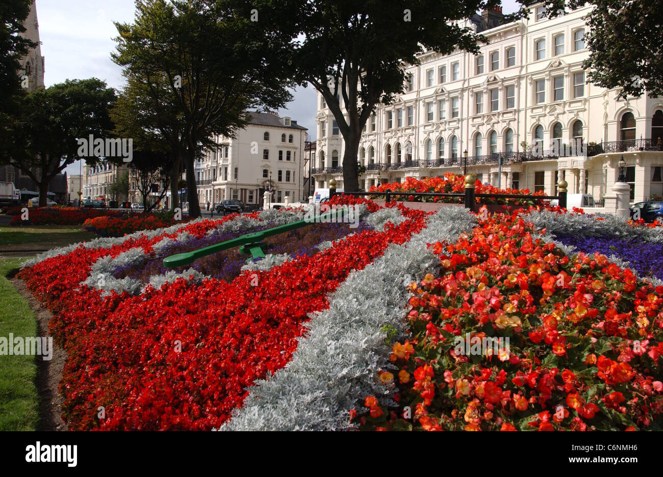 The Floral Clock at the top end of Palmeira Square in Hove UK Stock ...