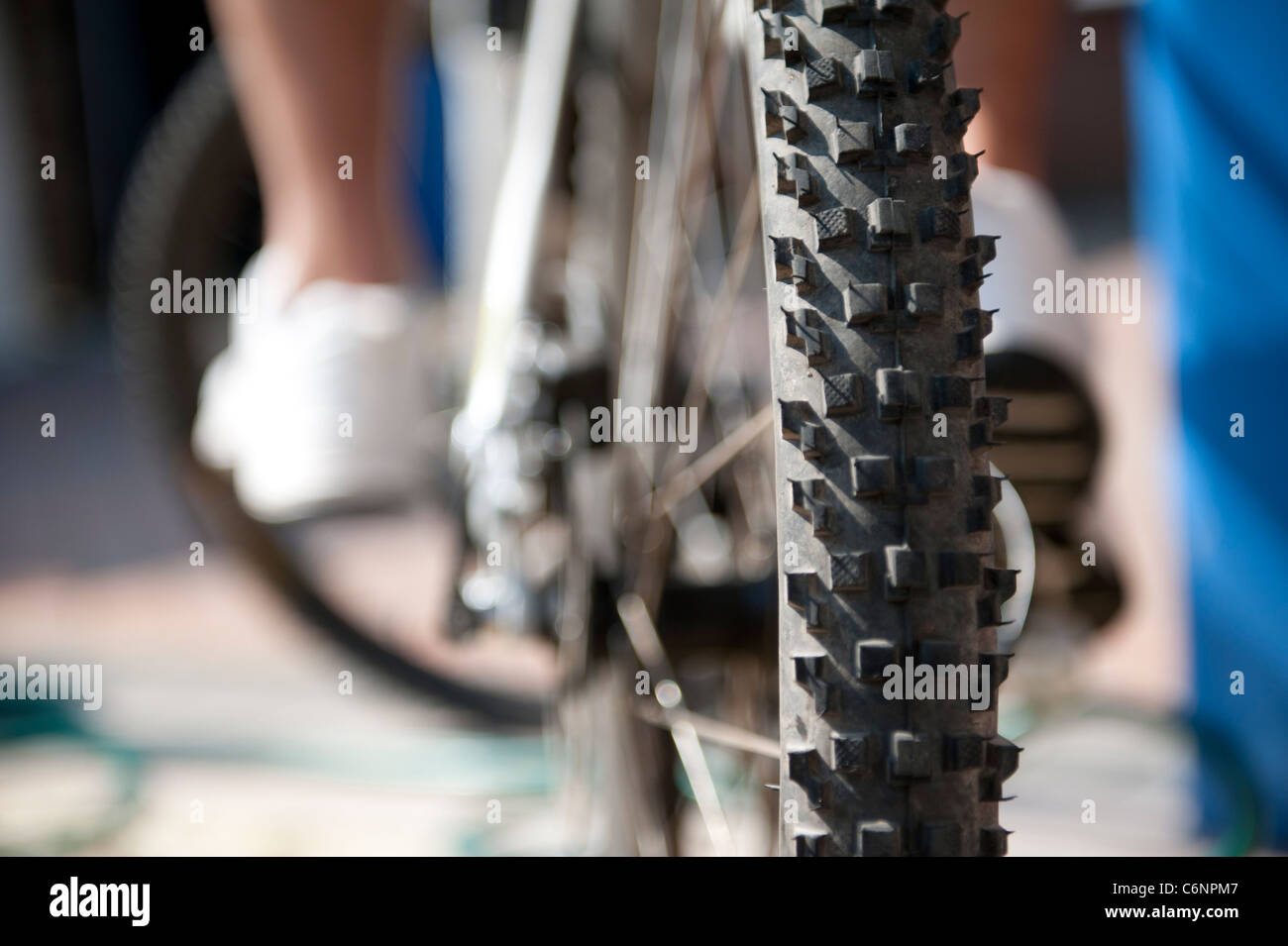 Cyclist Bike Tyre Stock Photo - Alamy