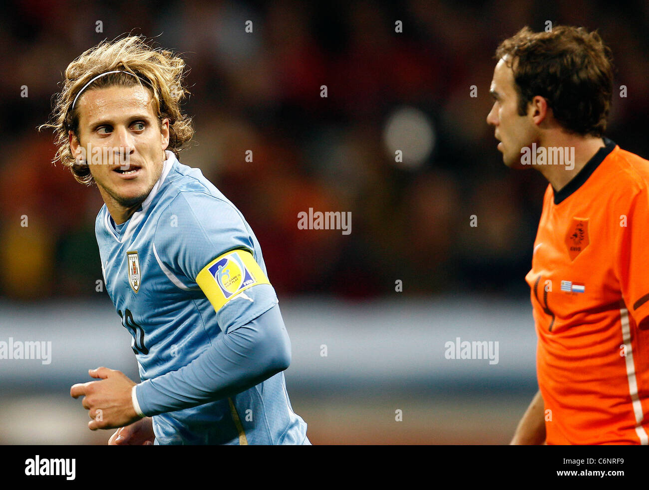 Diego Forlan and Joris Mathijsen FIFA World Cup 2010 Semi Final ...
