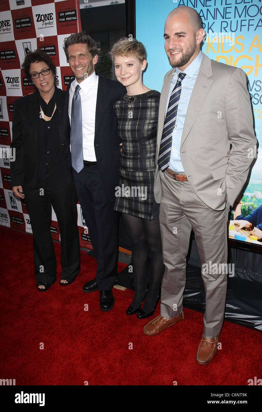 Lisa Cholodenko, Mia Wasikowska and Guests 2010 Los Angeles Film Festival Opening night premiere ...
