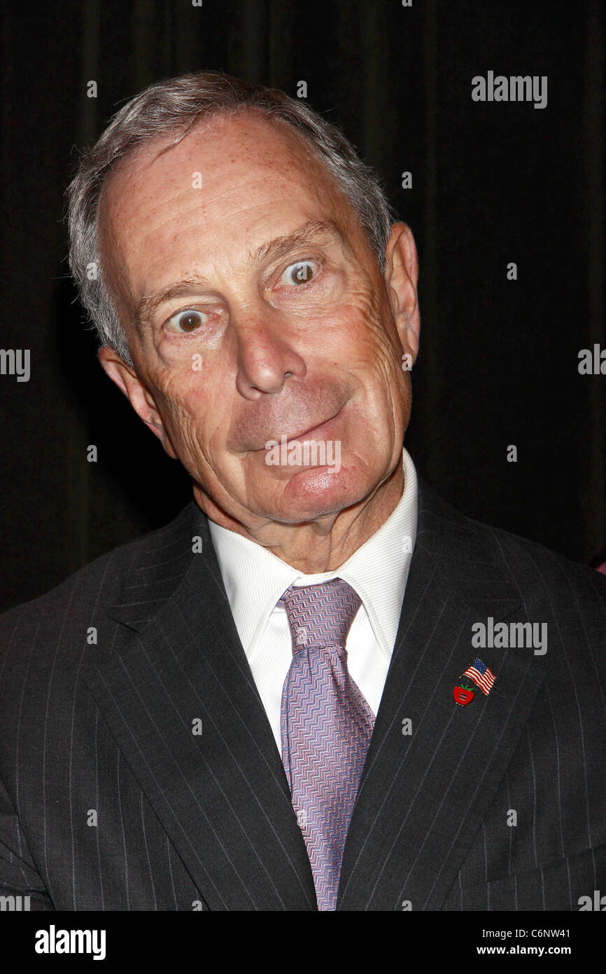 Mayor Michael Bloomberg pulls a funny face Inside Broadway's 2010 ...
