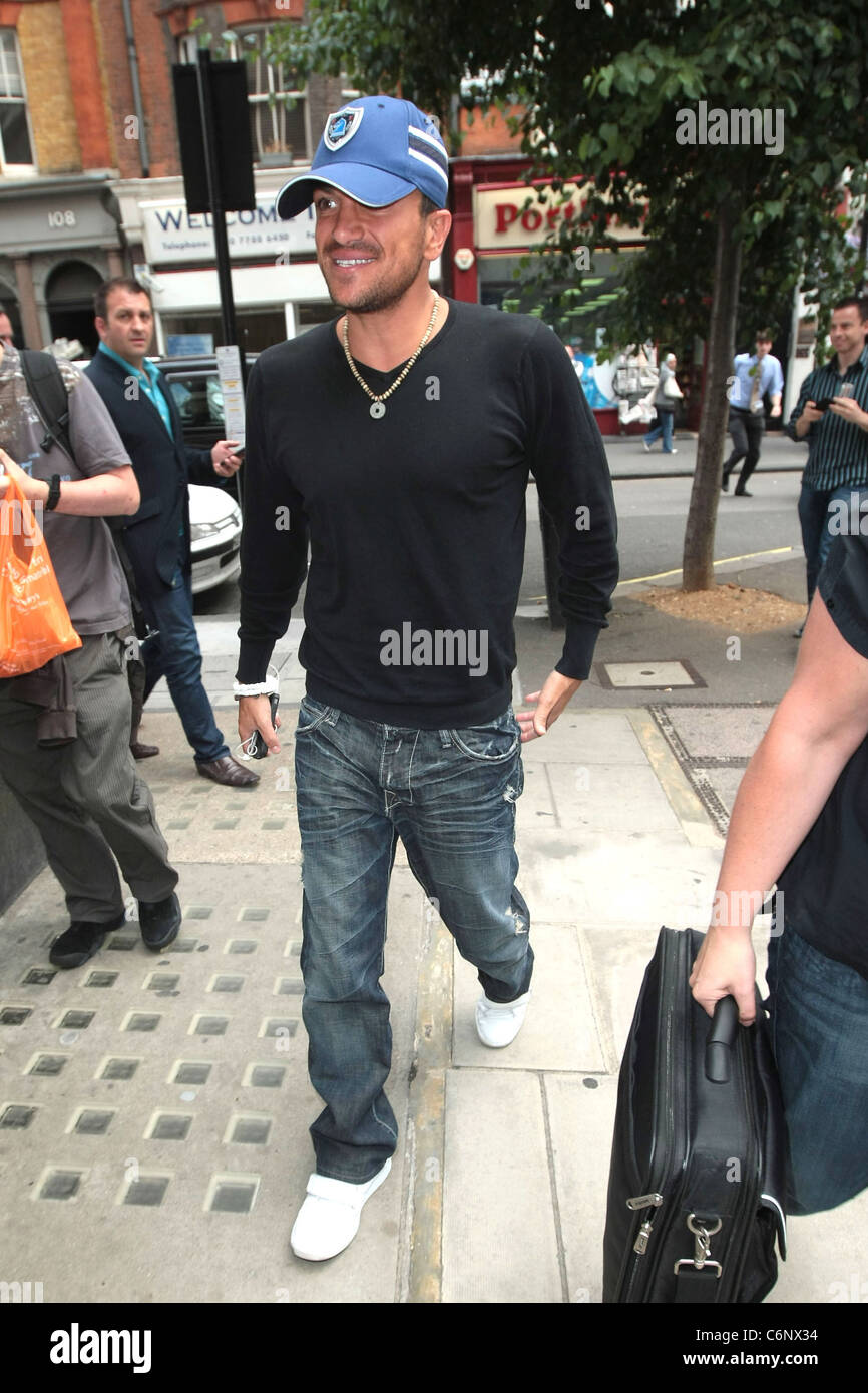 Peter Andre arriving at the BBC radio Two studios London, England - 16. ...