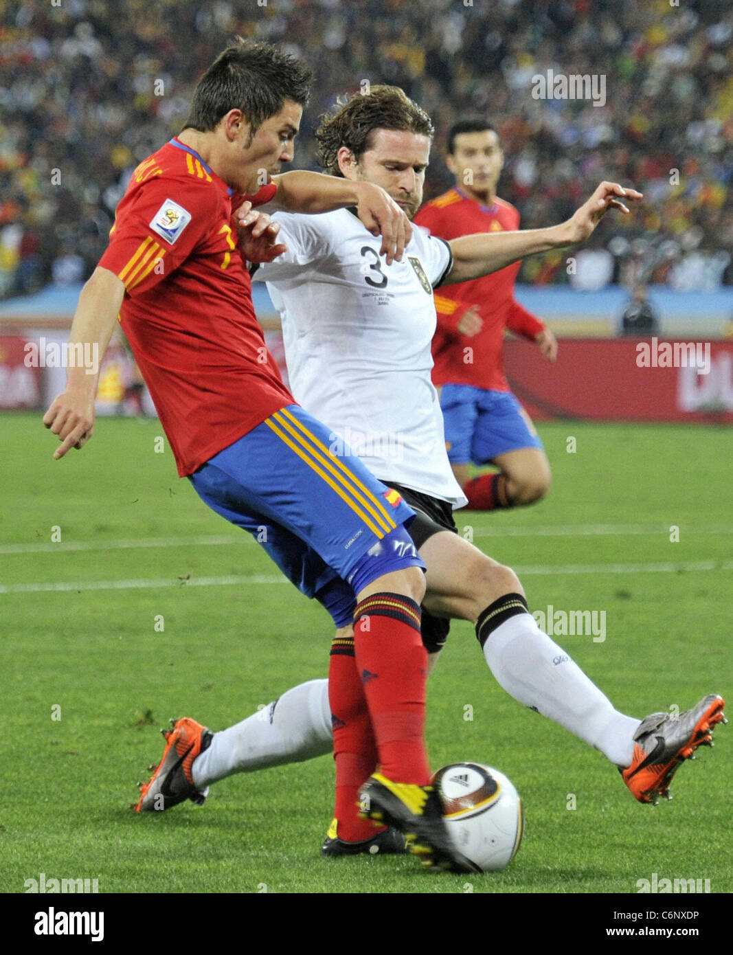 Spain forward David Villa During the 2010 FIFA World Cup semi final ...