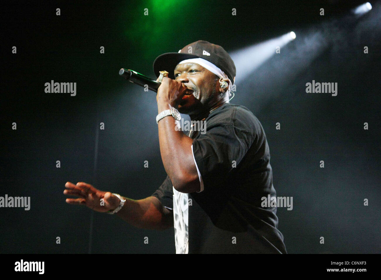 American rapper 50 Cent aka Curtis Jackson performing in Sau Paulo Sau ...