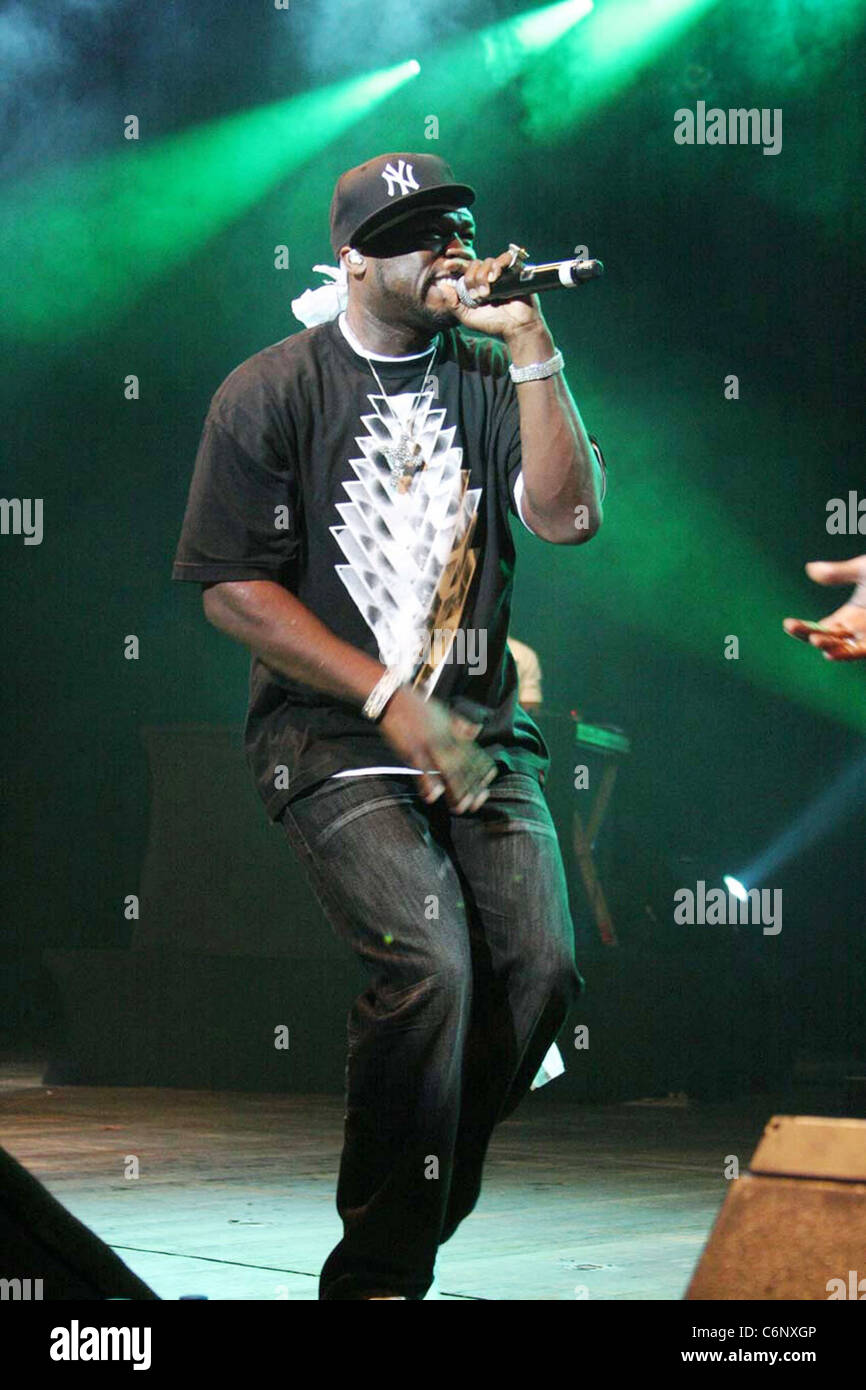 American rapper 50 Cent aka Curtis Jackson performing in Sau Paulo Sau ...