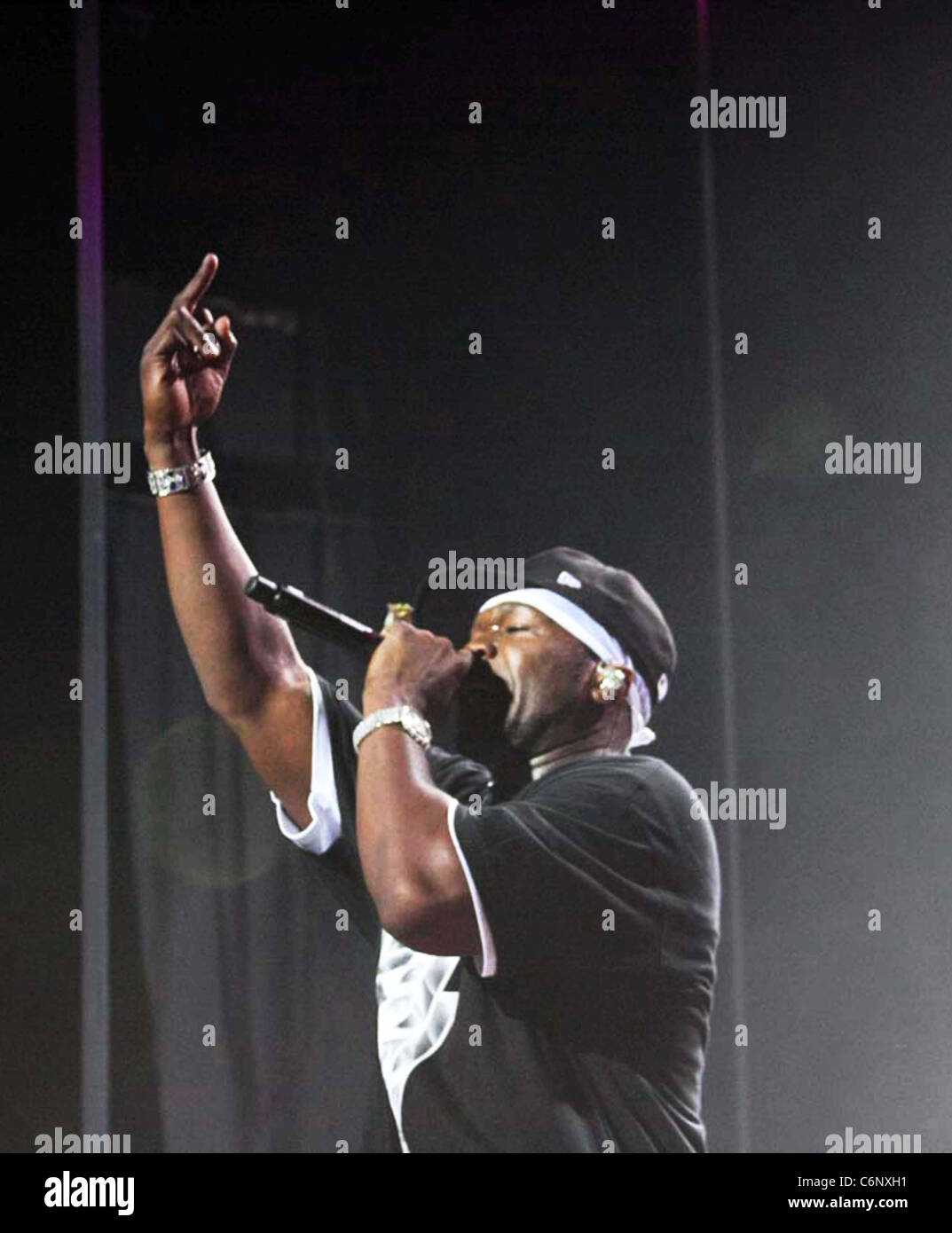 American rapper 50 Cent aka Curtis Jackson performing in Sau Paulo Sau ...