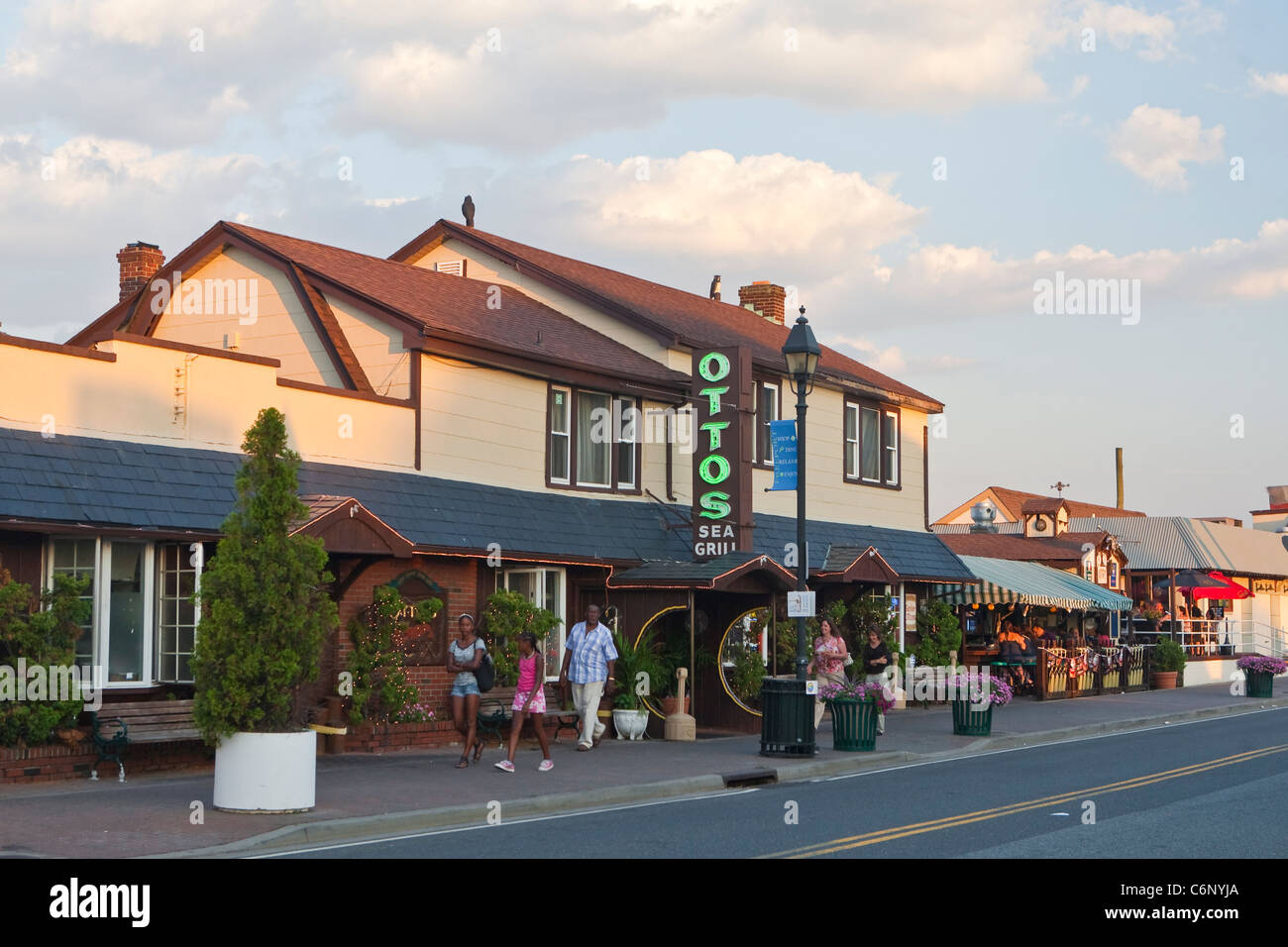 A sea grill is pictured on the Nautical Mile strip in Freeport, NY ...