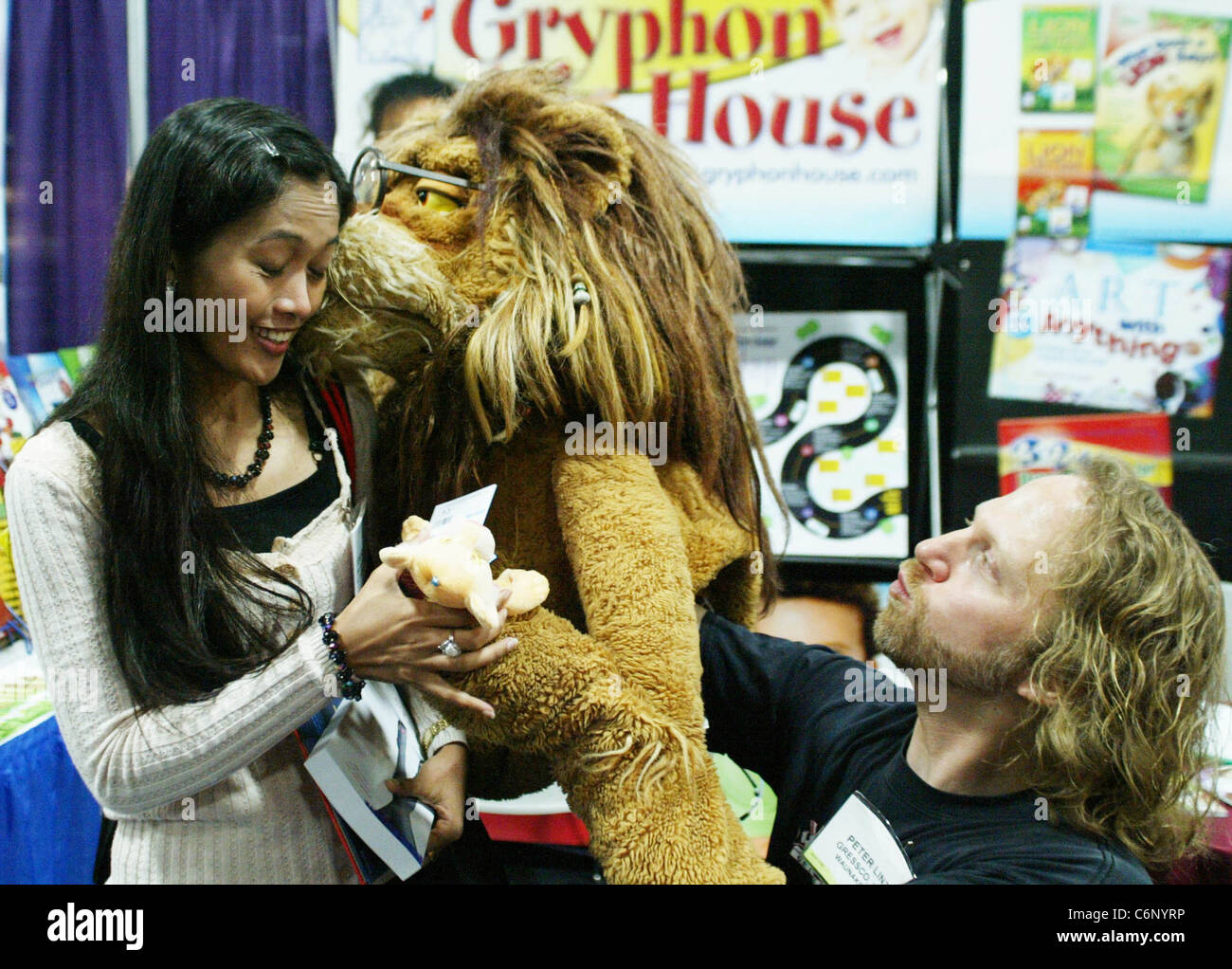 Puppeteer Peter Linz attends a book signing for 'Between the Lions' at ...