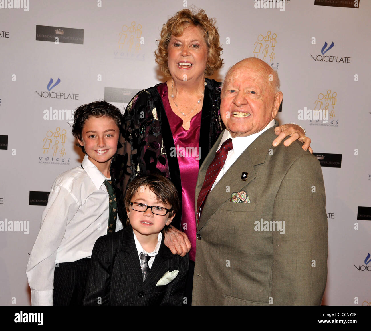 Mickey Rooney and his two grandsons Harrison and Hunter Release of ...