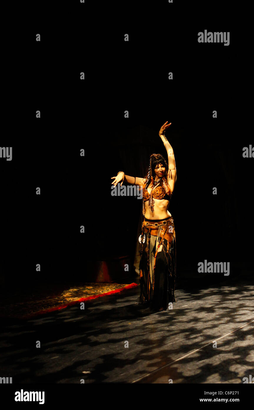 Belly dancer performs during annual Israeli belly dance competition ...