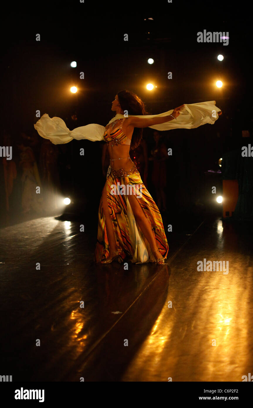 Belly dancer performs during annual Israeli belly dance competition ...