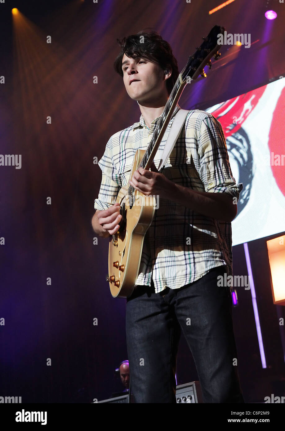 Vampire Weekend performing at Manchester Evening Apollo Theatre as part ...
