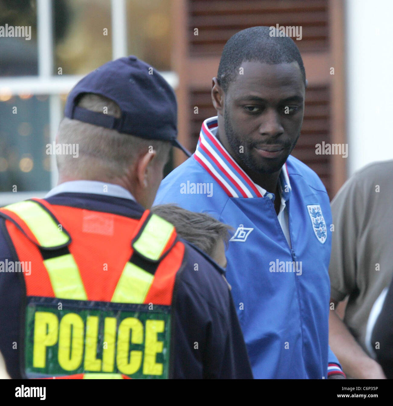 Ledley King The England team boards a coach for a last-minute training ...