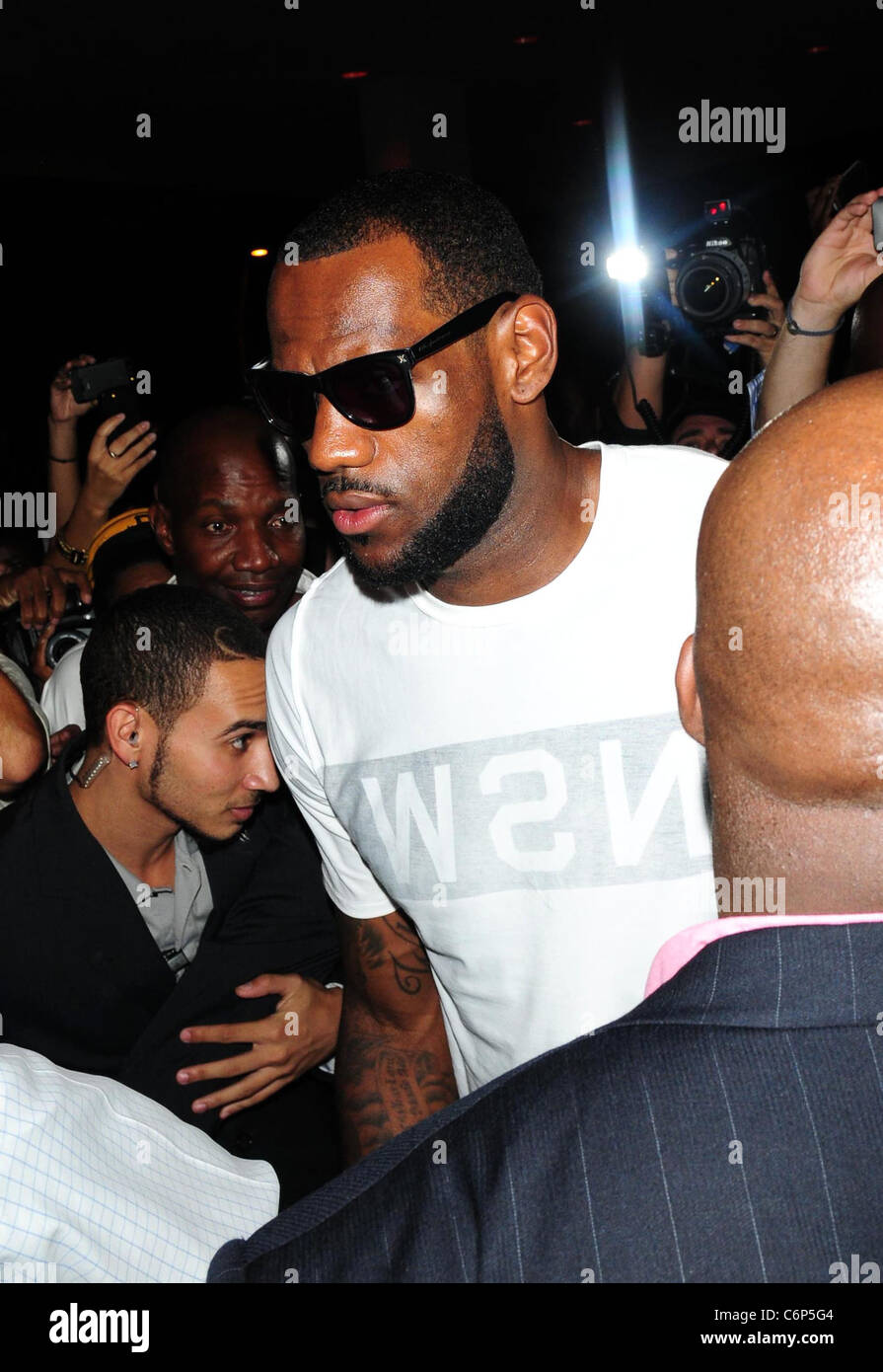 LeBron James in South Beach after announcing he will be playing for the ...