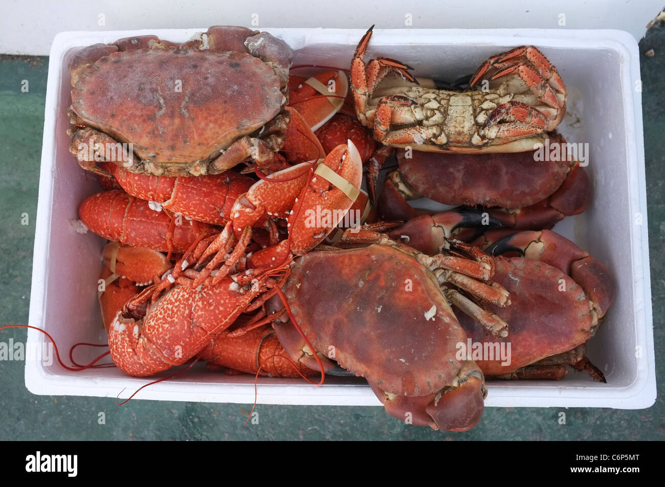 Fresh Crab and Shellfish on Display Outside a Fishmongers in Ilfracombe ...