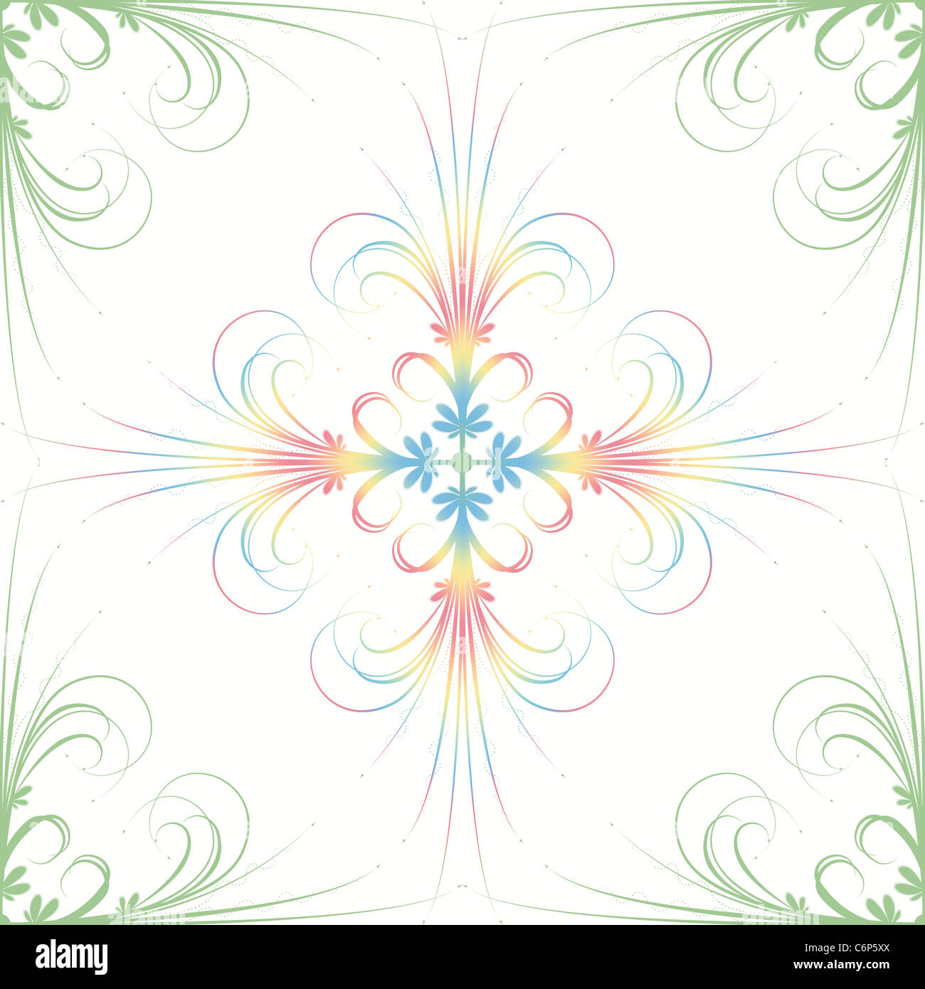 Colorful and beautiful floral pattern on white background Stock Photo ...