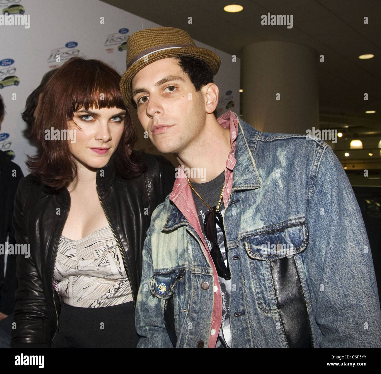 Victoria Jane Asher and Gabe Saporta of Cobra Starship Launch of The ...