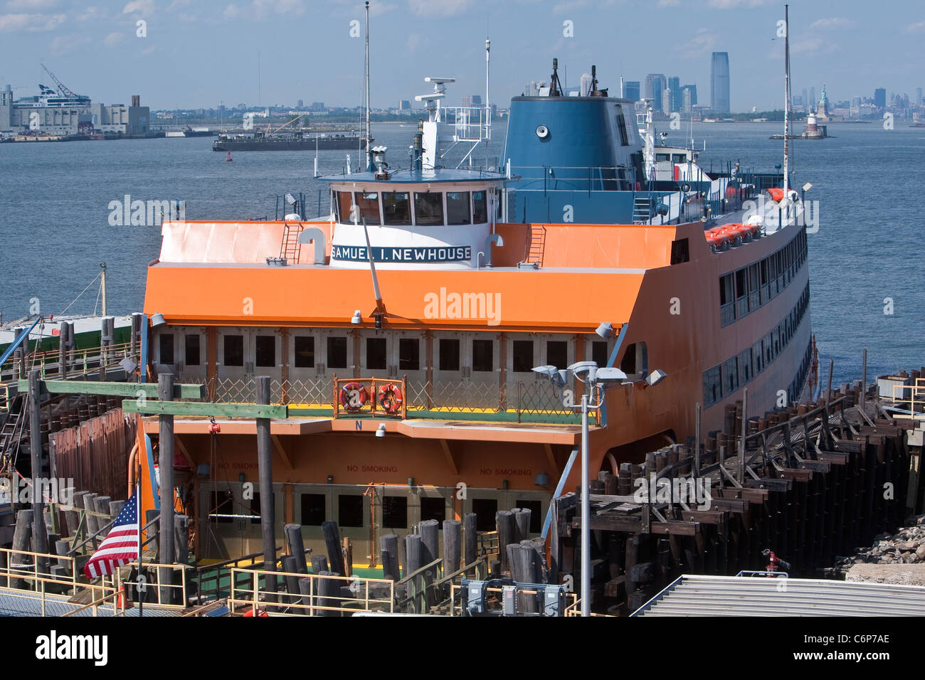 The MV Samuel I. Newhouse Staten Island ferry is seen docked at the ...