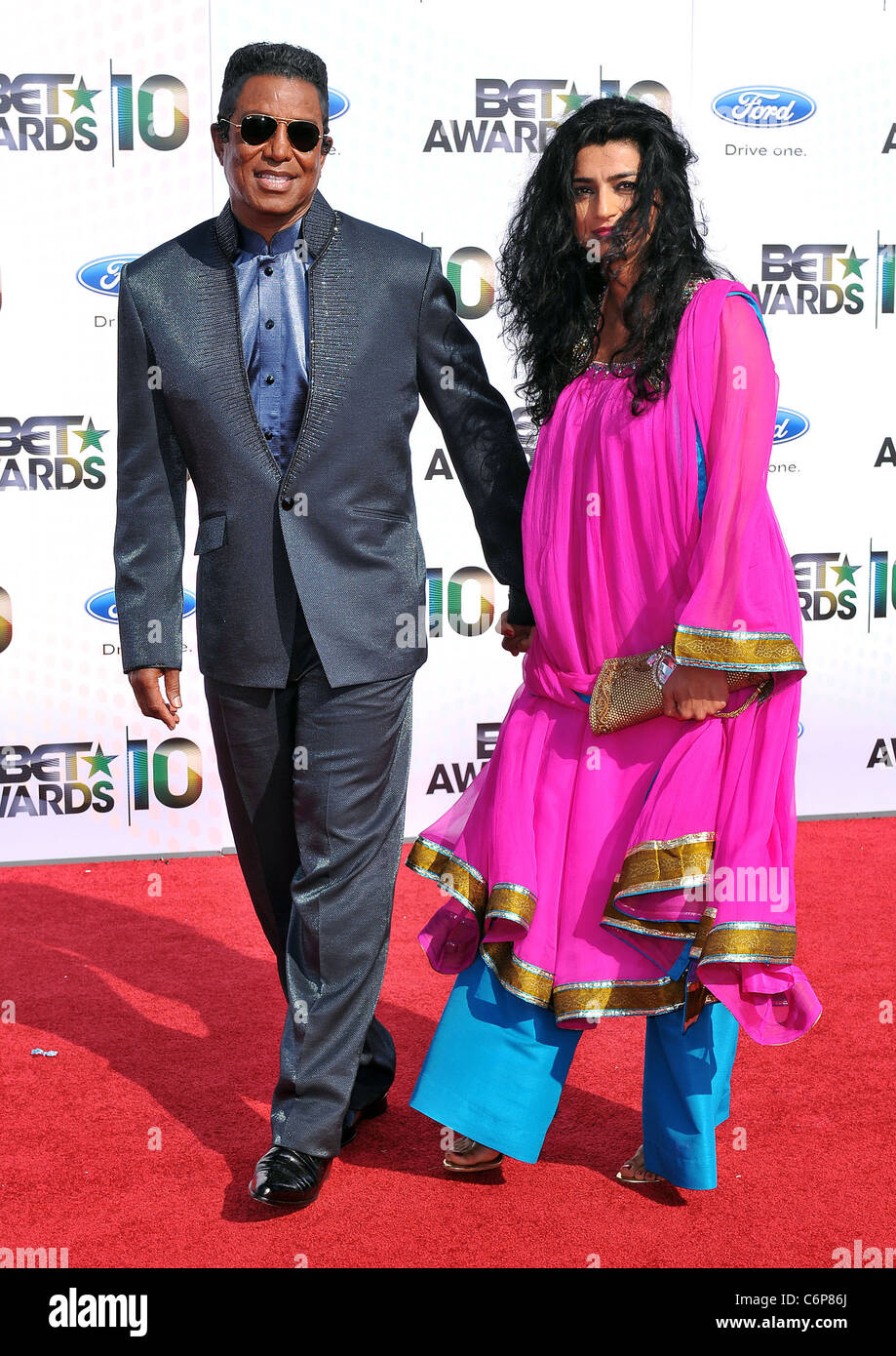 Jermaine Jackson and wife Halima Rashid 2010 BET Awards held at the ...