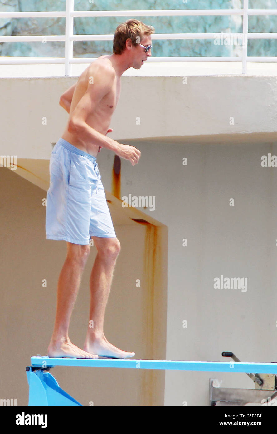 Peter Crouch English footballer Peter Crouch relaxing on holiday with ...