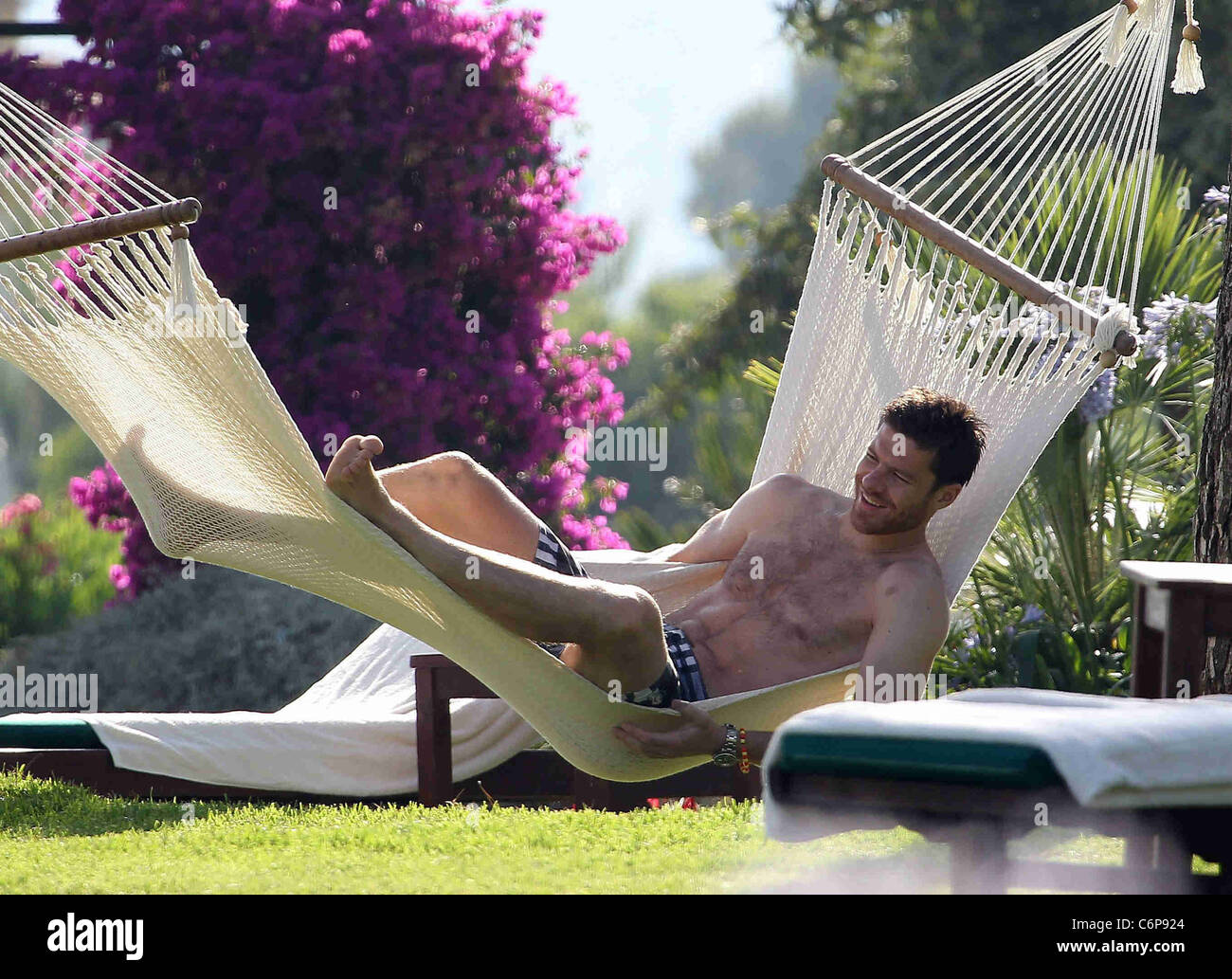 Xabi Alonso on holiday in Palma with his family Majorca, Spain - 17.07. ...