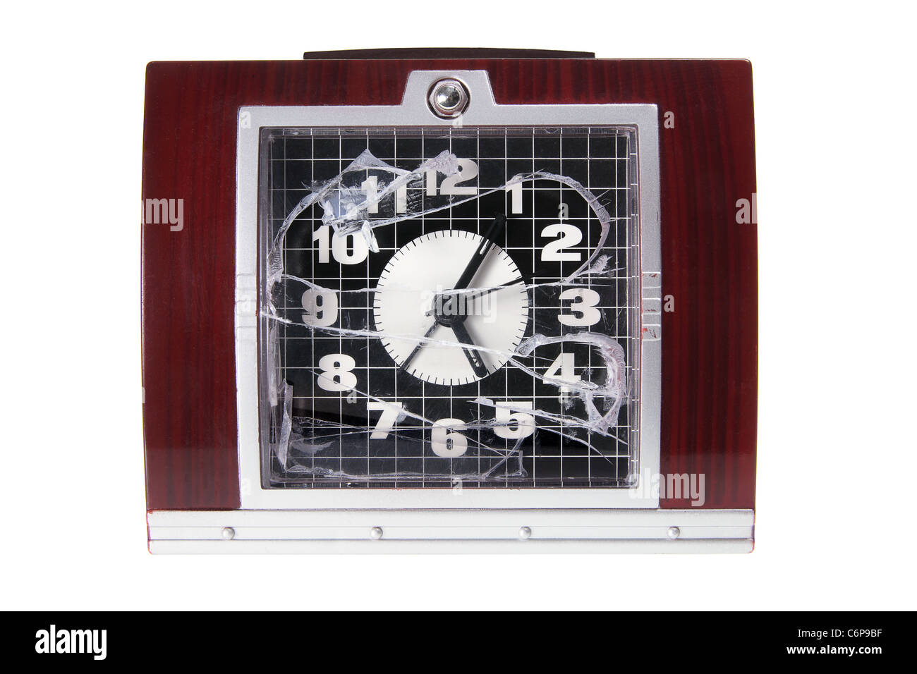 Broken Alarm Clock Stock Photo - Alamy