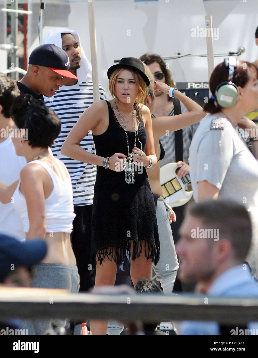 Miley Cyrus rehearses for the 2010 MuchMusic Video Awards at the ...