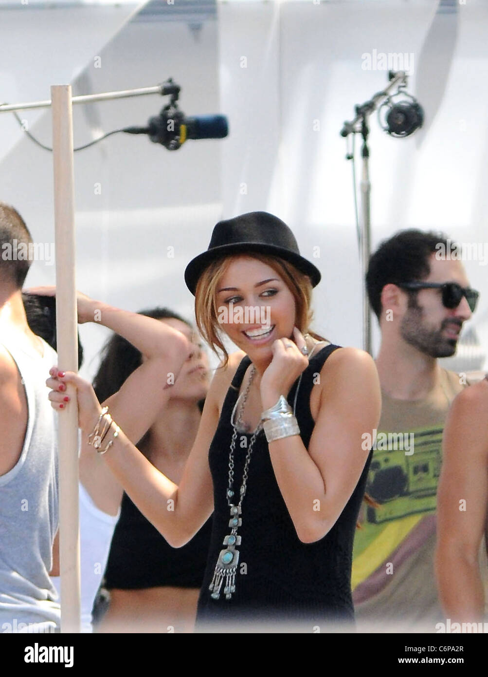 Miley Cyrus rehearses for the 2010 MuchMusic Video Awards at the ...