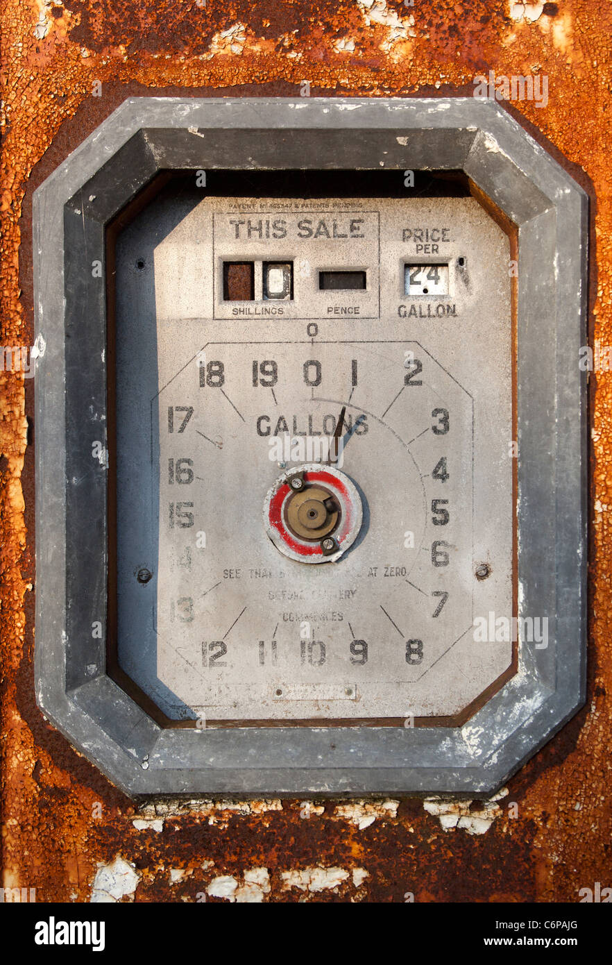 Old petrol pump dial hi-res stock photography and images - Alamy