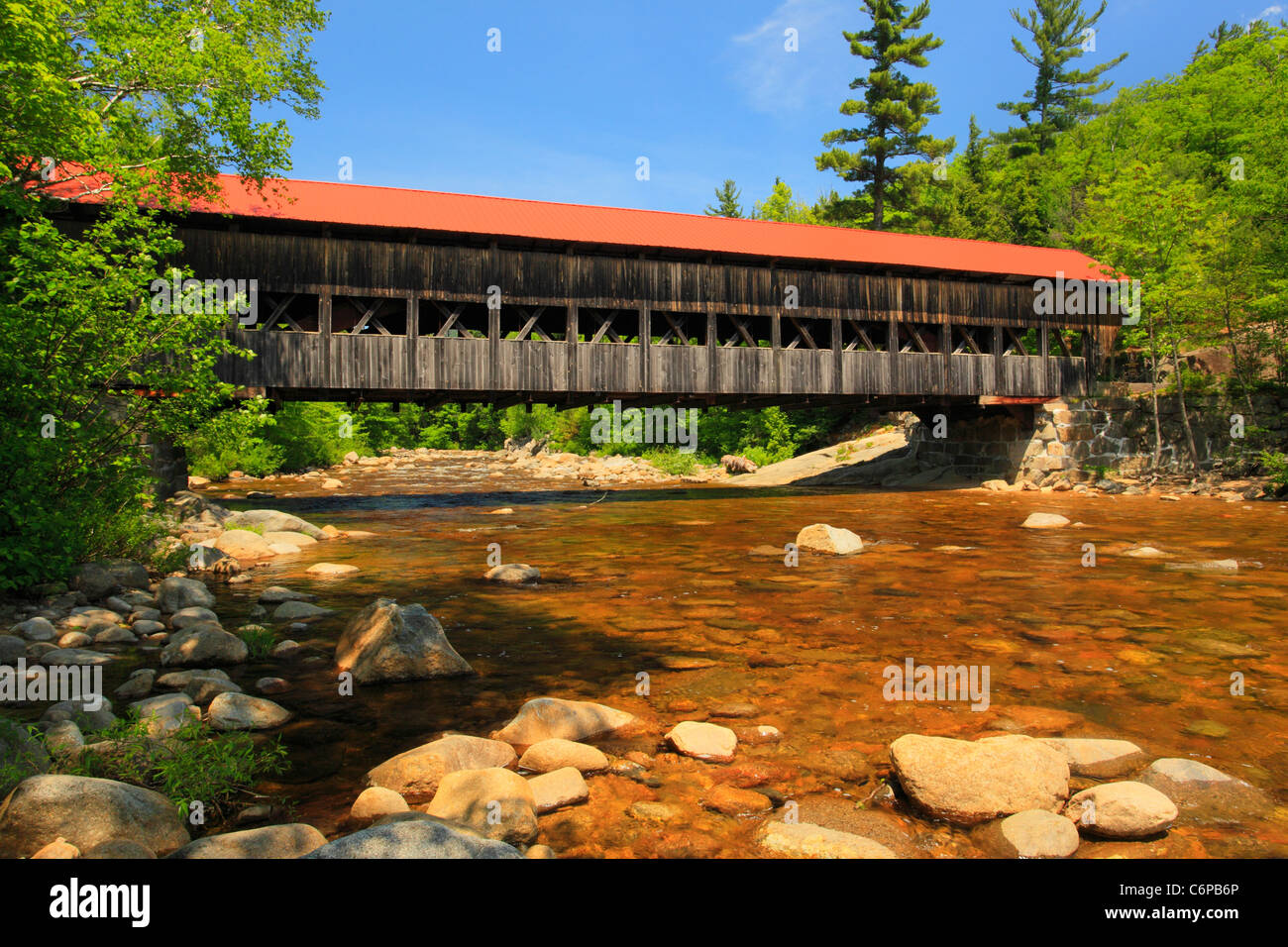 Albany Bridge, Kancamagus Highway, White Mountains, New Hampshire, USA ...
