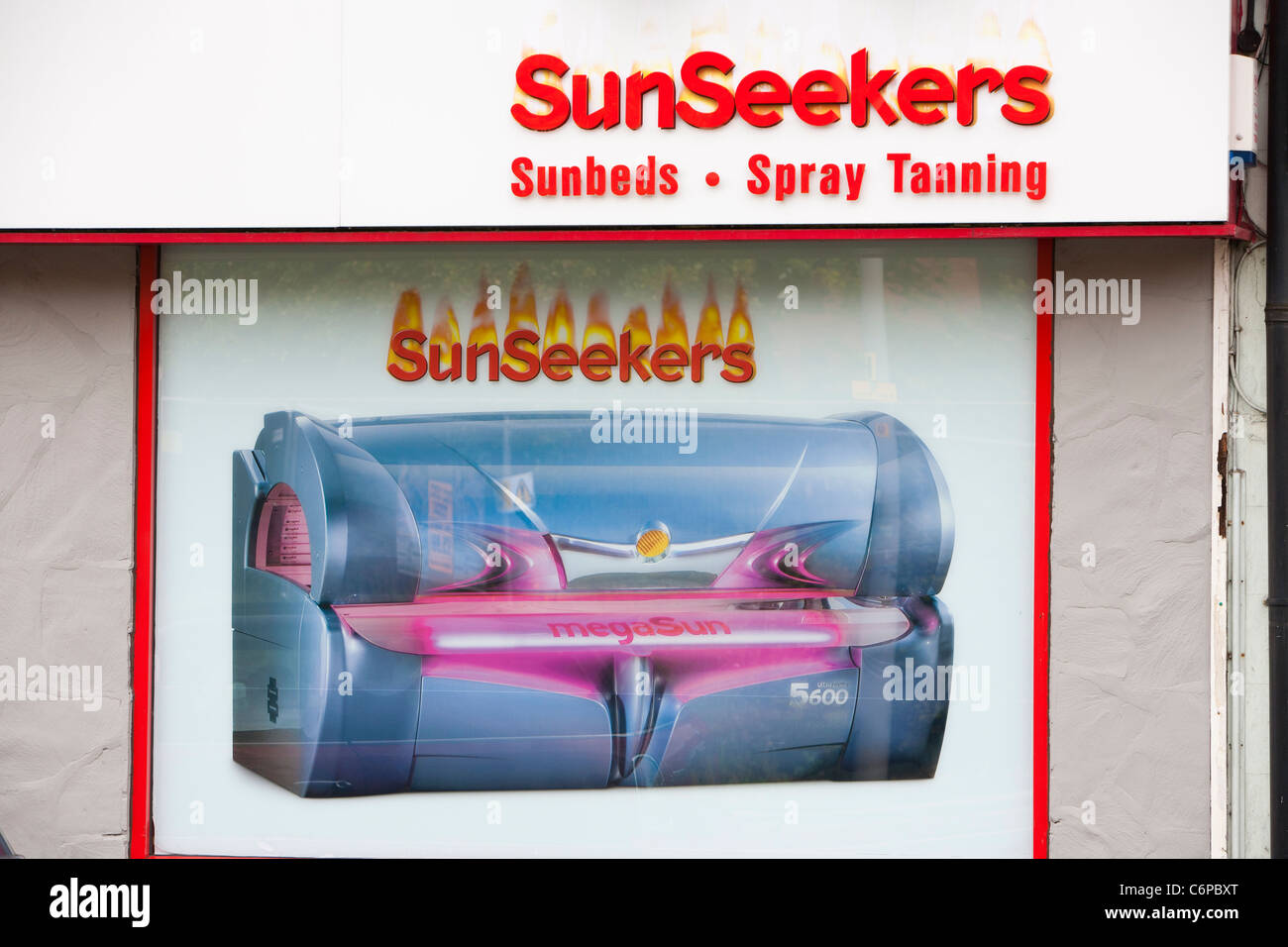 Advert spray tanning in preston hi-res stock photography and images - Alamy