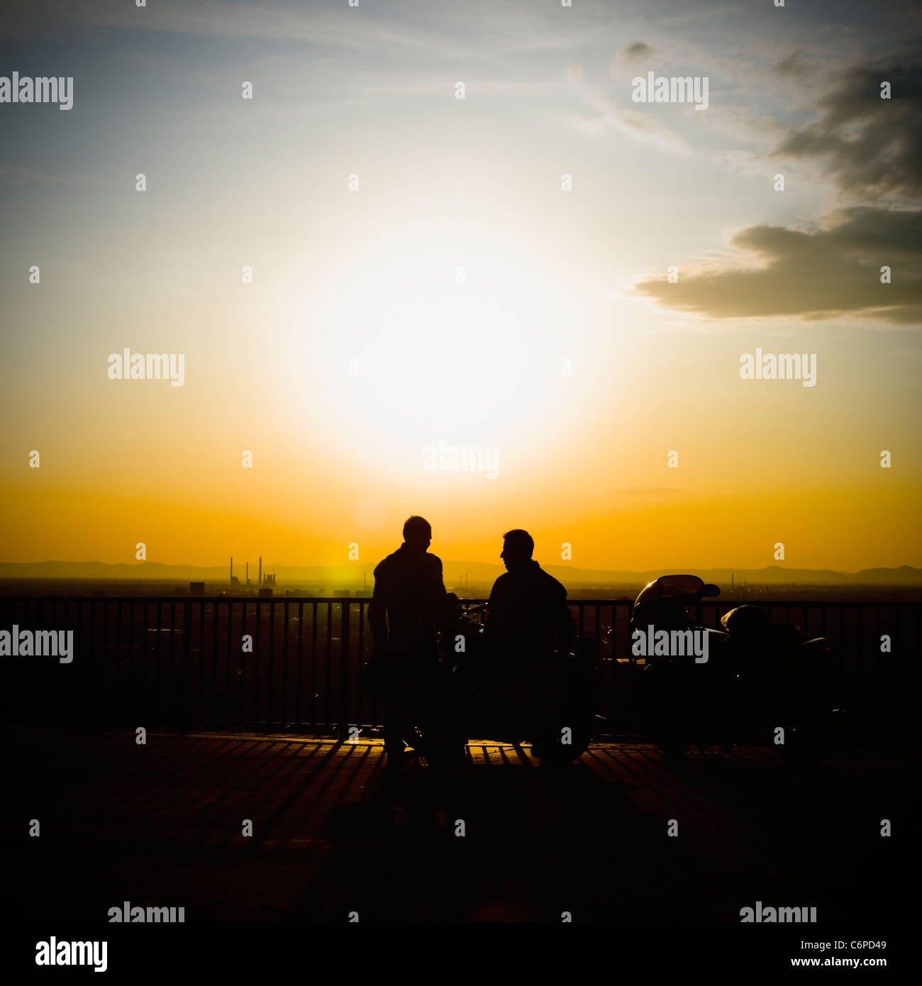 Motorcyclists Turmberg Durlach Karlsruhe Germany Stock Photo - Alamy