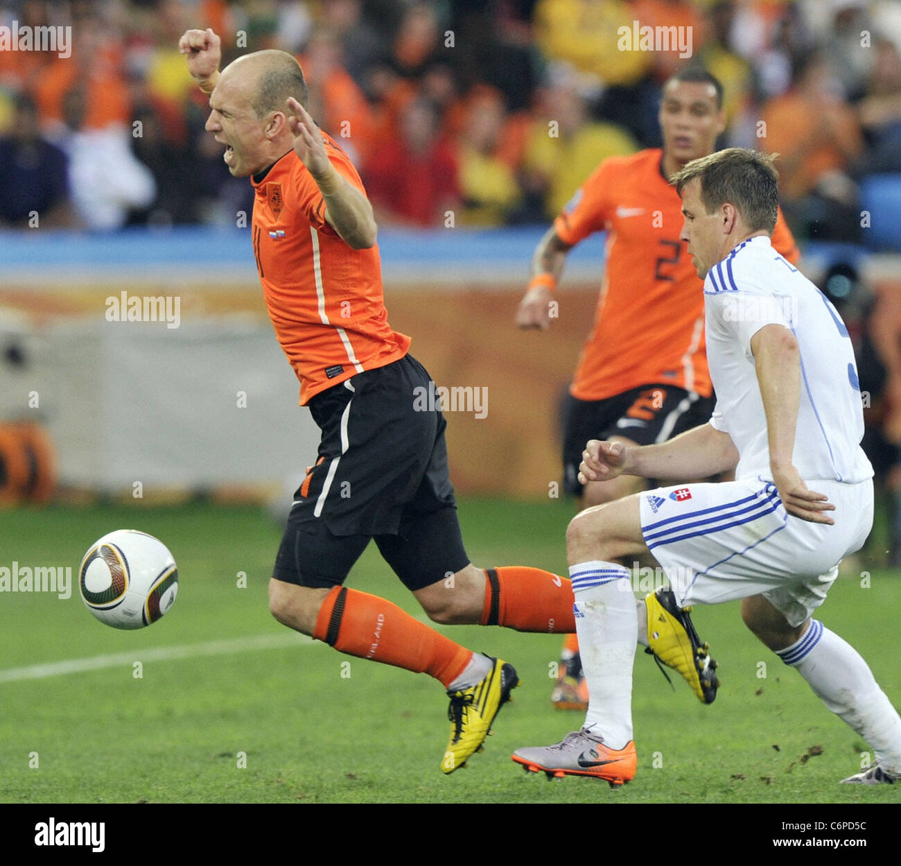 Netherlands striker Arjen Robben FIFA World Cup 2010 - Netherlands v ...