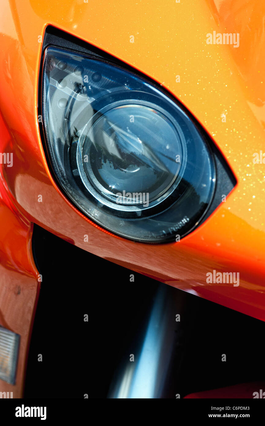Kawasaki Ninja Sports Motorcycle front end . Headlight fairing detail ...