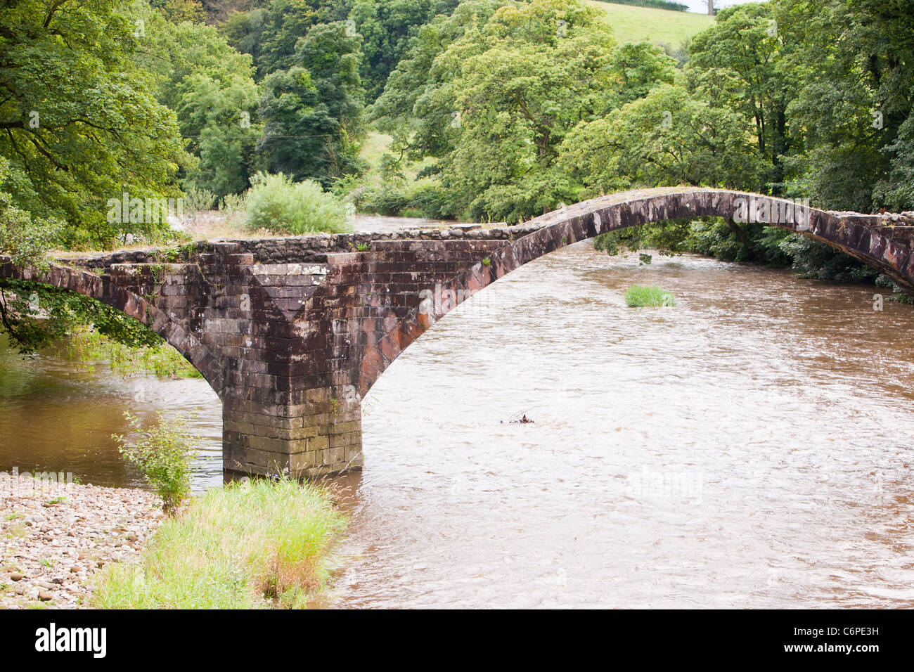 Cromwells bridge on the River Hodder near Clitheroe, Lancashire, UK ...